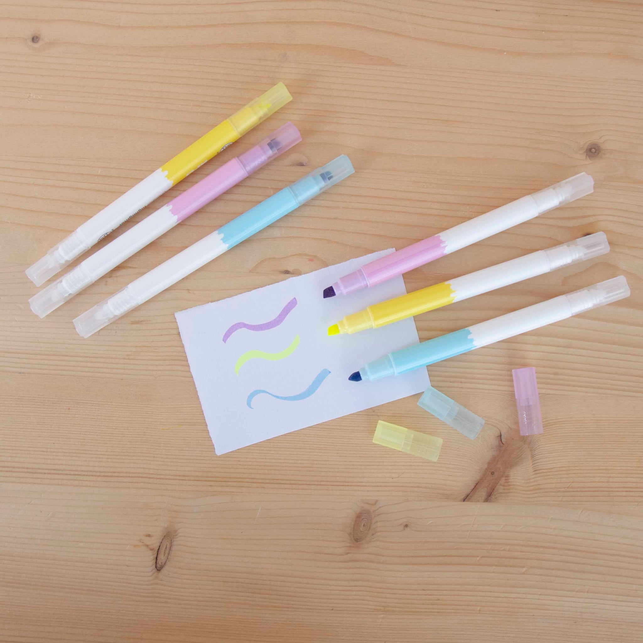 Kit 6 Sublinhadores Apagáveis Candy (3 cores) – Rosa com Canela